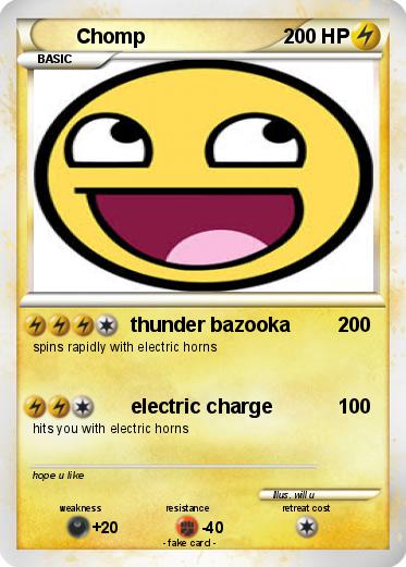 Pokémon Chomp 171 171 - thunder bazooka - My Pokemon Card
