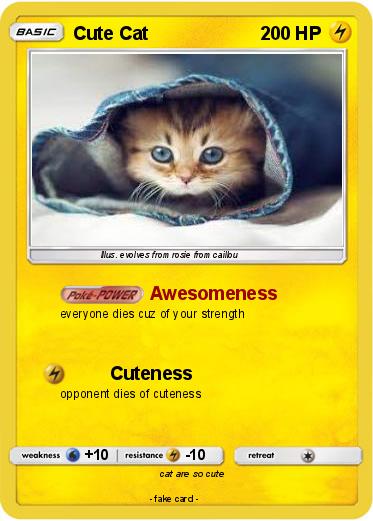 Pokémon Cute Cat 210 210 - Awesomeness - My Pokemon Card