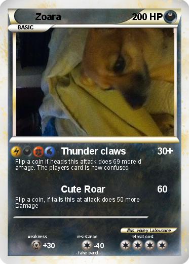 Pokémon Zoara 4 4 - Thunder claws - My Pokemon Card