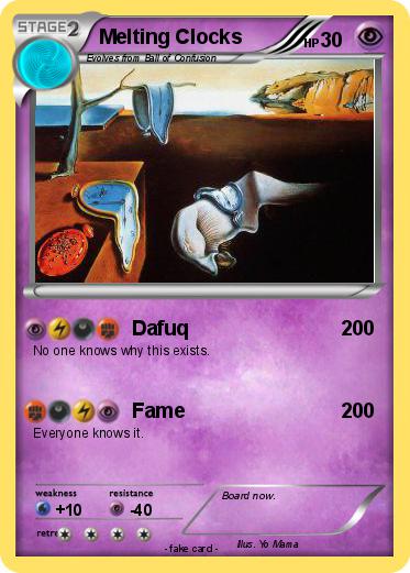 Pokémon Melting Clocks - Dafuq - My Pokemon Card