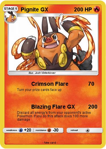 Pokémon Pignite GX - Crimson Flare - My Pokemon Card