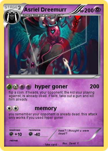 Pokémon Asriel Dreemurr 163 163 - hyper goner - My Pokemon Card