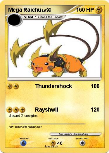 Pokémon Mega Raichu 72 72 - Thundershock - My Pokemon Card