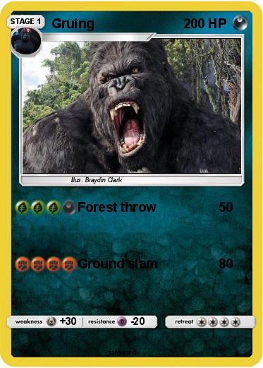 Pokémon Gruing - Forest throw - My Pokemon Card