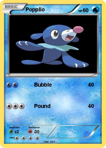 Pokémon Popplio 77 77 - Bubble - My Pokemon Card
