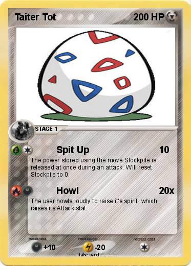 Pokémon Taiter Tot - Spit Up - My Pokemon Card