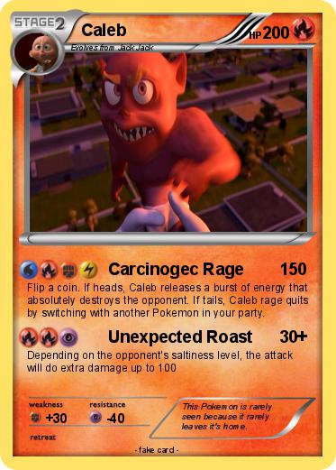 Pokémon Caleb 299 299 - Carcinogec Rage - My Pokemon Card