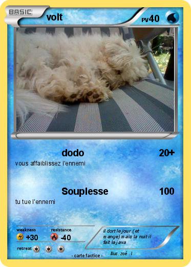 Pokémon volt 128 128 - dodo - Ma carte Pokémon