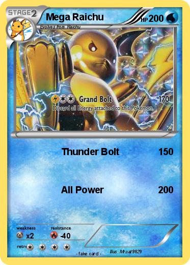 Pokémon Mega Raichu 174 174 - Thunder Bolt - My Pokemon Card