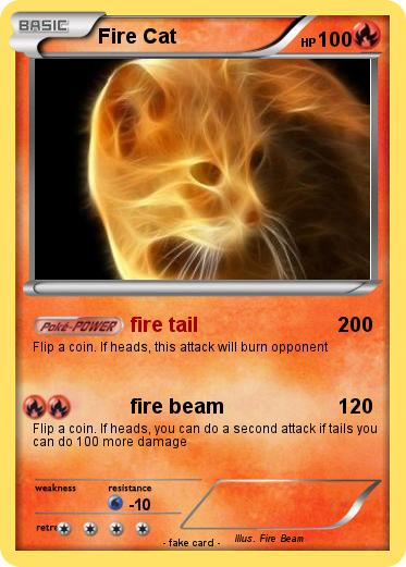 Pokémon Fire Cat 113 113 - fire tail - My Pokemon Card
