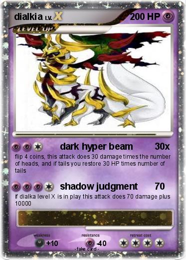Pokémon dialkia 129 129 - dark hyper beam - My Pokemon Card