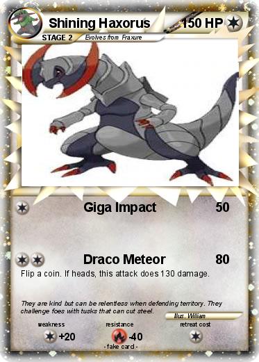 Pokémon Shining Haxorus - Giga Impact - My Pokemon Card