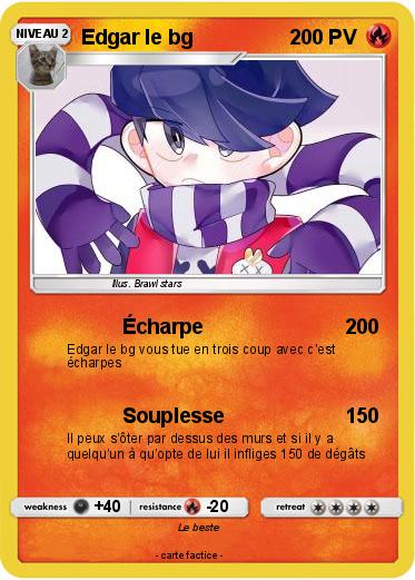 Pokémon Edgar le bg - Écharpe - Ma carte Pokémon