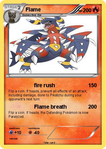 Pokémon Flame 1782 1782 - fire rush - My Pokemon Card