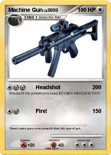 Pokémon Machine Gun 49 49 - Headshot - My Pokemon Card