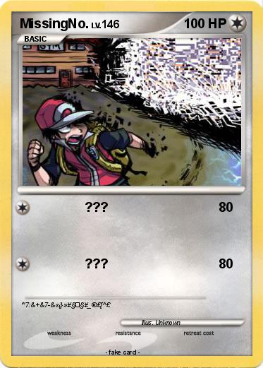 Pokémon MissingNo 896 896 - ??? - My Pokemon Card