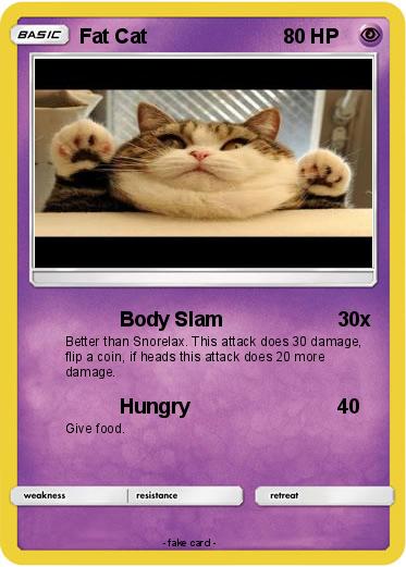 Pokémon Fat Cat 416 416 - Body Slam - My Pokemon Card