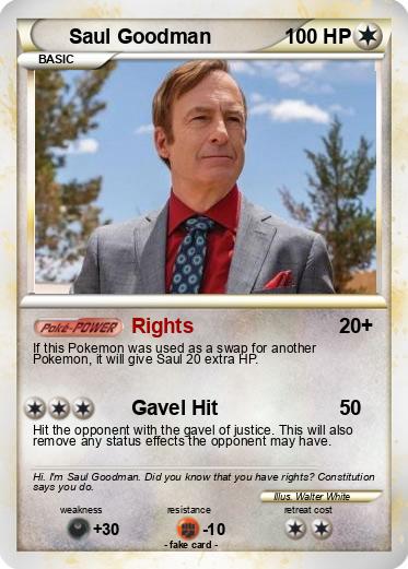 Pokémon Saul Goodman 6 6 - Rights - My Pokemon Card