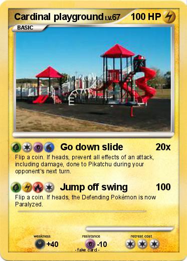 Pokémon Cardinal playground 1 1 - Go down slide - My Pokemon Card