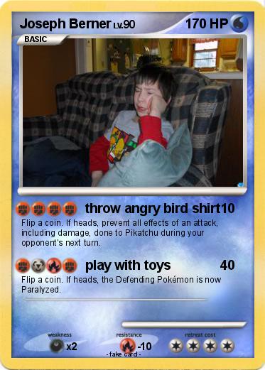 Pokémon Joseph Berner 1 1 - throw angry bird shirt - My Pokemon Card