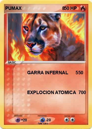 Pokémon PUMAX 8 8 - GARRA INFERNAL 550 - My Pokemon Card
