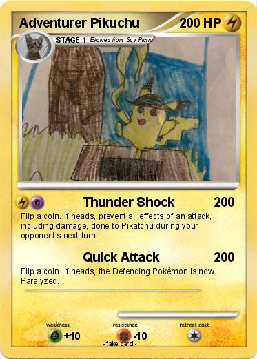 Pokémon Adventurer Pikuchu - Thunder Shock - My Pokemon Card