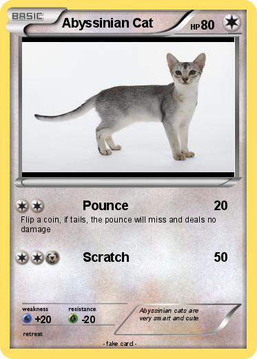 Pokémon Abyssinian Cat - Pounce - My Pokemon Card
