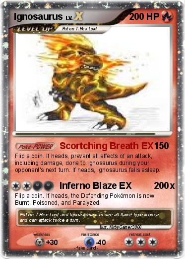 Pokémon Ignosaurus 4 4 - Scortching Breath EX - My Pokemon Card
