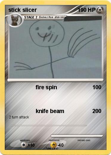 Pokémon stick slicer - fire spin - My Pokemon Card
