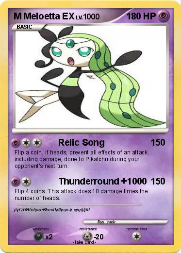 Pokémon M Meloetta EX 3 3 - Relic Song - My Pokemon Card
