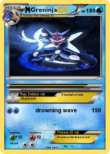 Pokémon Greninja 840 840 - drowning wave - My Pokemon Card