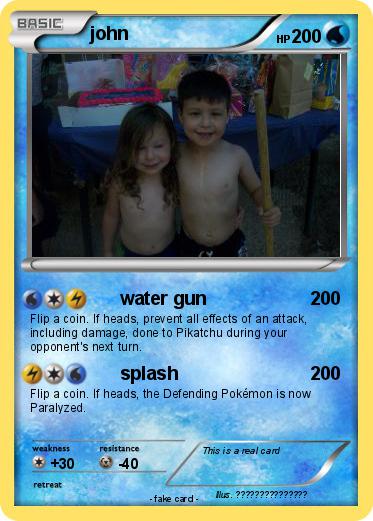 Pokémon john 3241 3241 - water gun - My Pokemon Card
