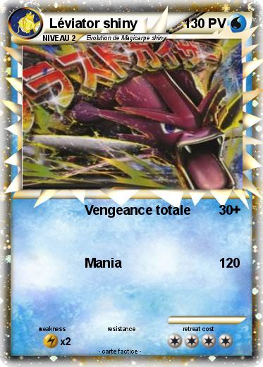 Pokémon Leviator shiny 4 4 - Vengeance totale - Ma carte Pokémon