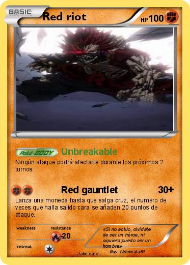 Pokémon Red riot 5 5 - Unbreakable - Mi carta pokémon