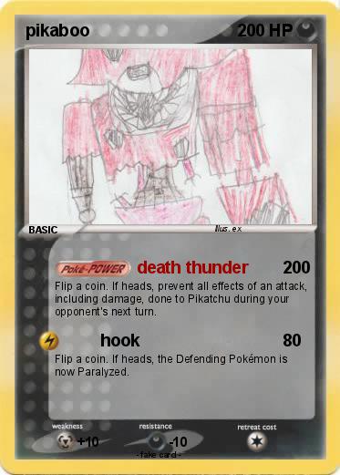 Pokémon pikaboo 20 20 - death thunder - My Pokemon Card