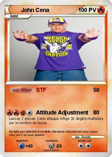 Pokémon John Cena 1245 1245 - STF - Ma carte Pokémon