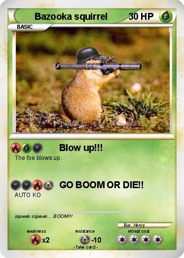 Pokémon Bazooka squirrel 17 17 - Blow up!!! - My Pokemon Card