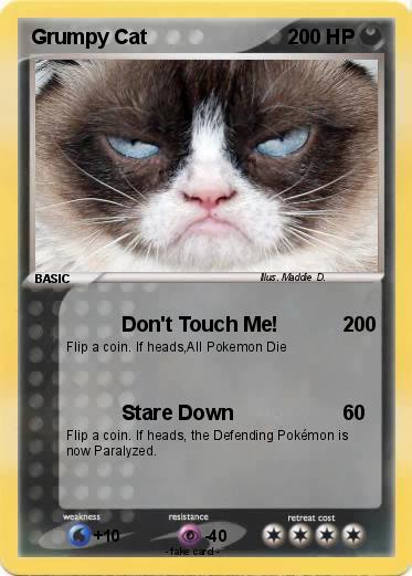 Pokémon Grumpy Cat 973 973 - Don't Touch Me! - My Pokemon Card