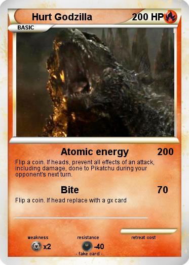 Pokémon Hurt Godzilla - Atomic energy - My Pokemon Card