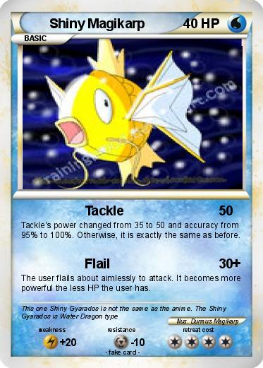Pokémon Shiny Magikarp 18 18 - Tackle - My Pokemon Card