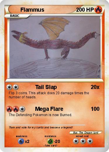 Pokémon Flammus 1 1 - Tail Slap - My Pokemon Card