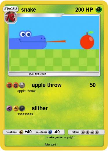 Pokémon snake 718 718 - apple throw - My Pokemon Card