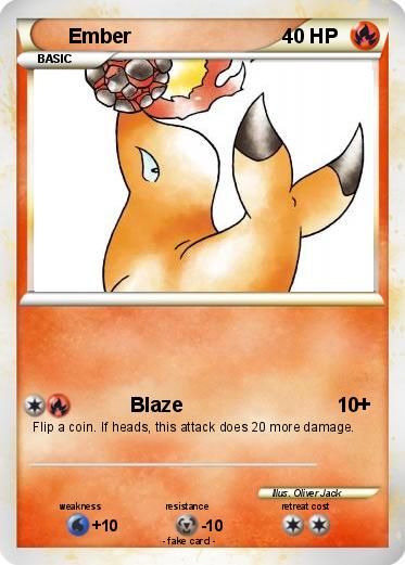 Pokémon Ember 91 91 - Blaze - My Pokemon Card