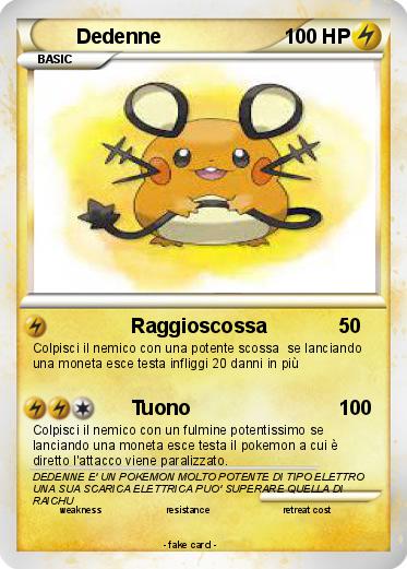 Pokémon Dedenne 13 13 - Raggioscossa - My Pokemon Card