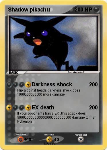 Pokémon Shadow pikachu 887 887 - Darkness shock - My Pokemon Card