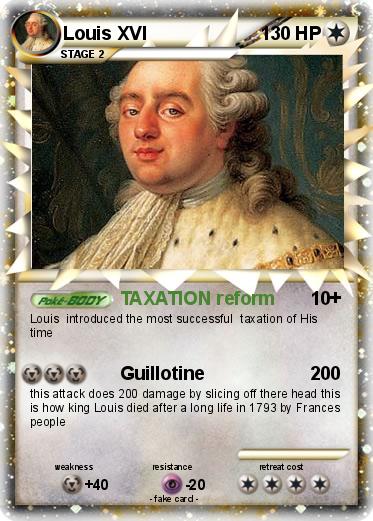 Pokémon Louis XVI 15 15 - TAXATION reform - My Pokemon Card