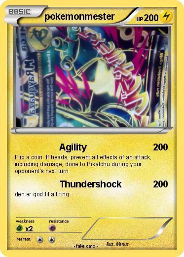 Pokémon pokemonmester 1 1 - Agility - My Pokemon Card