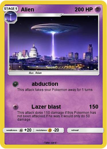 Pokémon Alien 1541 1541 - abduction - My Pokemon Card