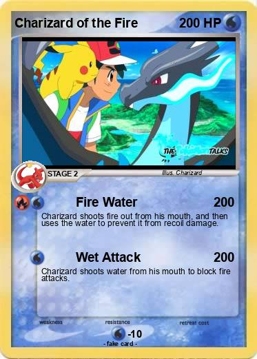 Pokémon Charizard of the Fire - Fire Water - My Pokemon Card