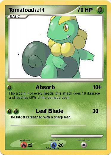 Pokémon Tomatoad - Absorb - My Pokemon Card